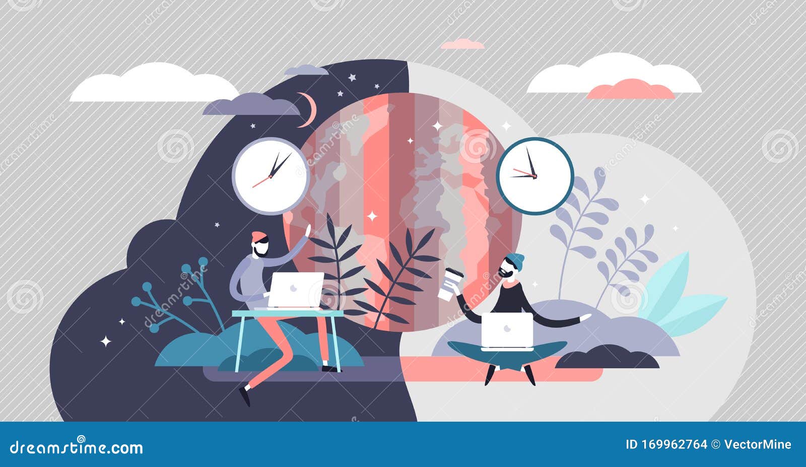 Time Zone Clocks Cartoon Vector | CartoonDealer.com #17518419