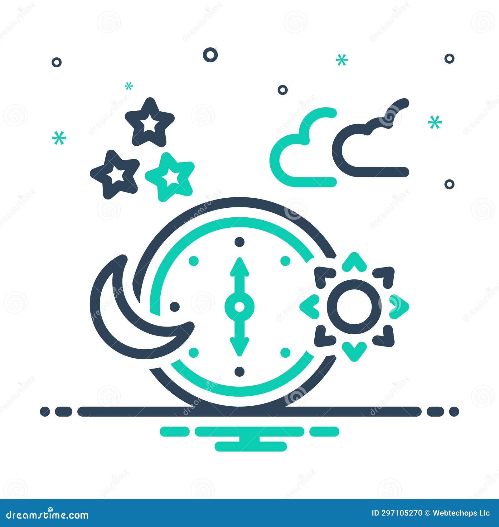 Mix Icon for Time Zone, Clock and Environment Stock Vector ...