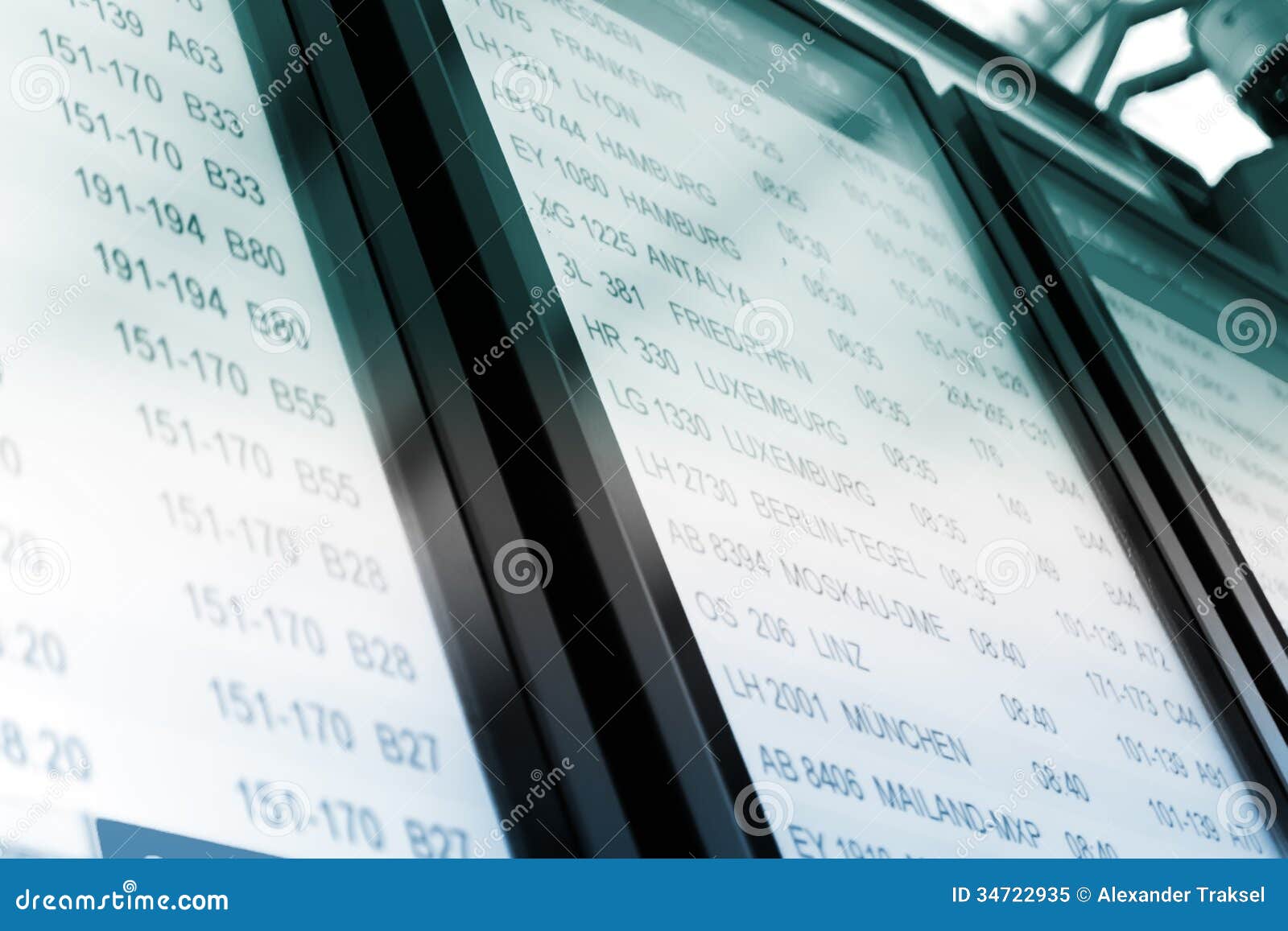 Timeboard in the Modern Airport Stock Image - Image of list, digital ...
