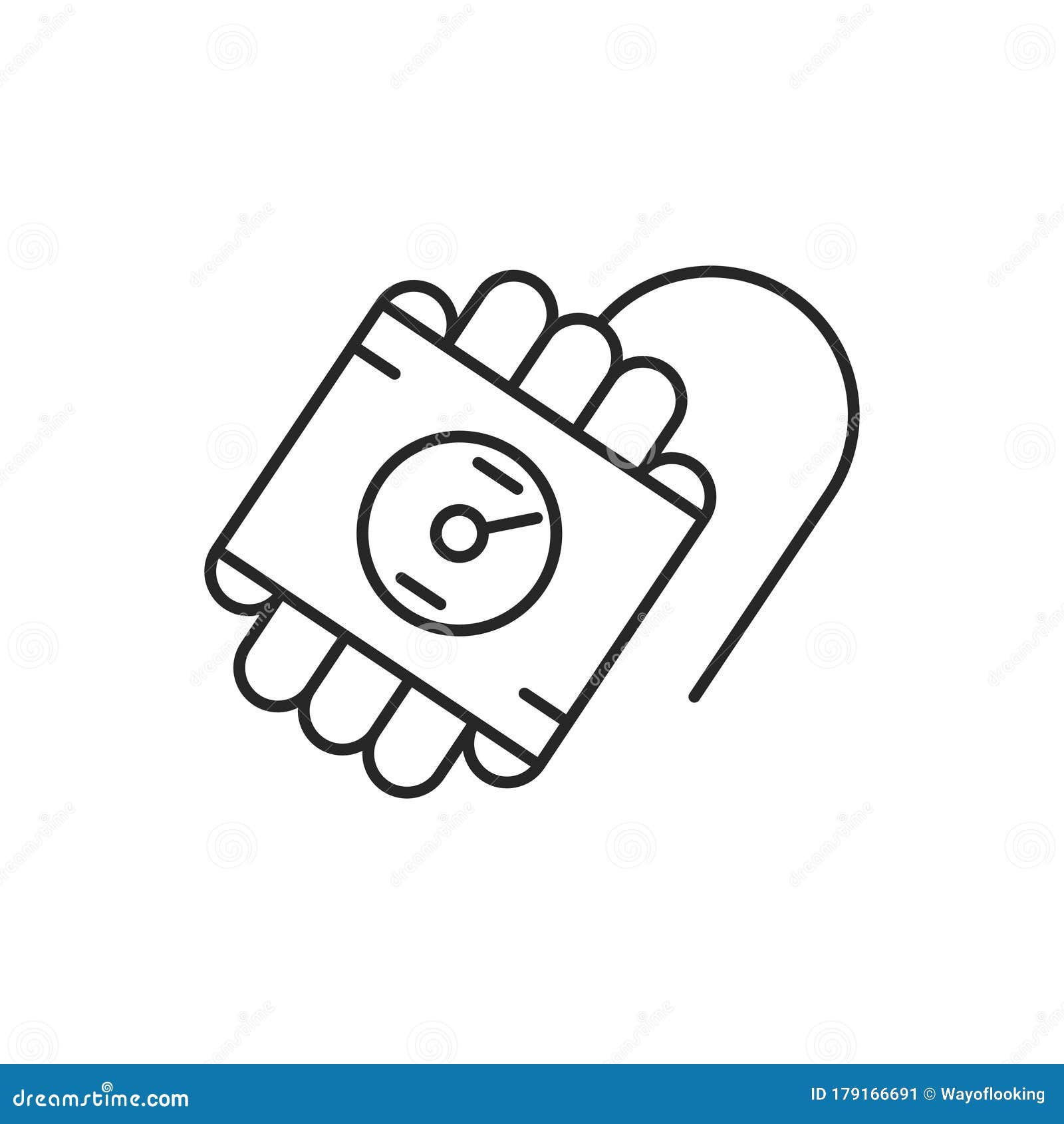 Time Bomb Outline Icon. Isolated On White Background. Stock ...