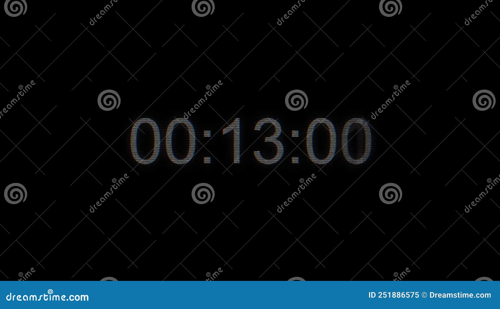 Timecode. Digits on Black Background Real Time. Timecode Countdown Glitch Malfunction Real Time ...