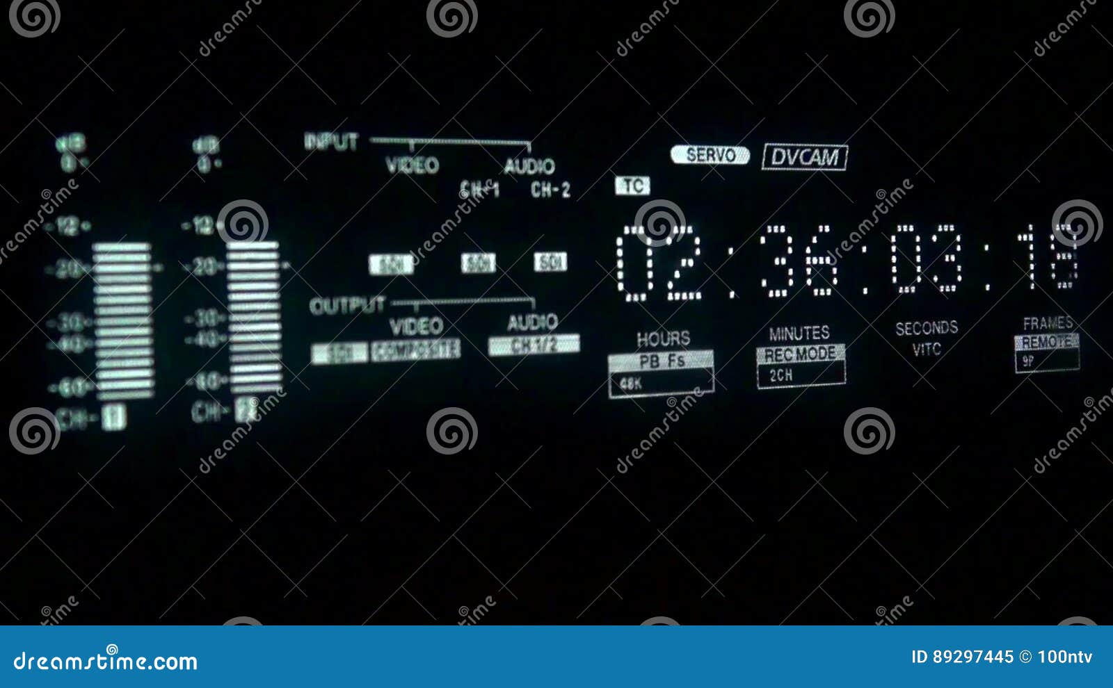 Timecode Display and Inserting Tape Stock Video - Video of technology ...