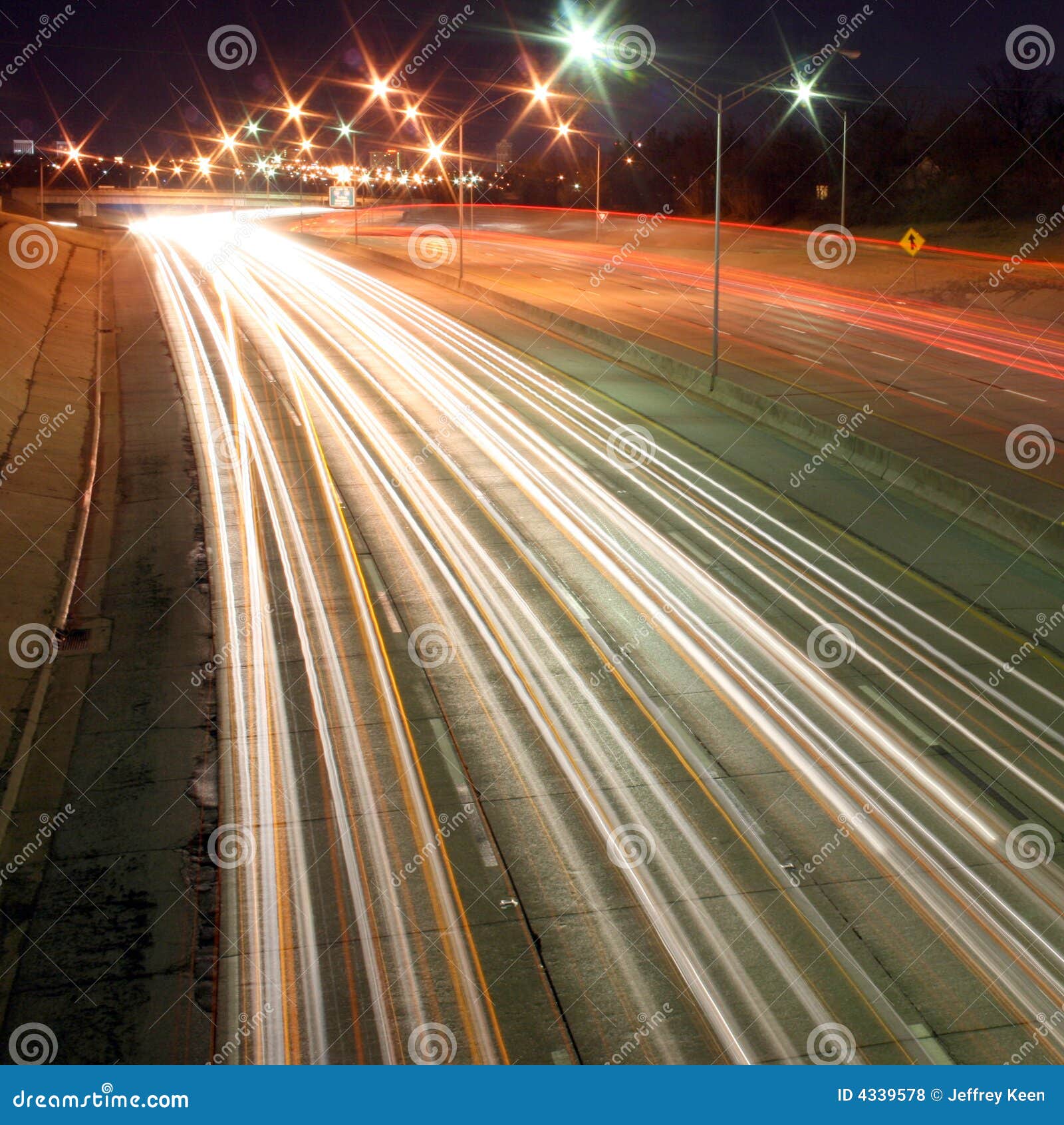 A Timed-exposure of an Interstate Stock Photo - Image of abstract ...