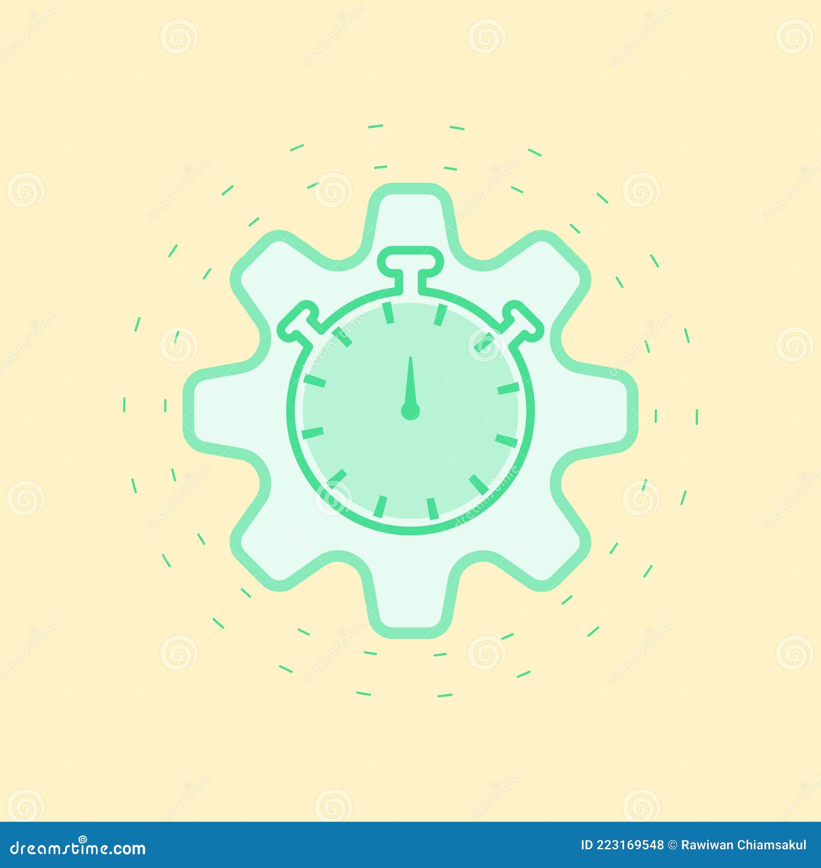 Time Efficient Gear stock vector. Illustration of optimize - 223169548