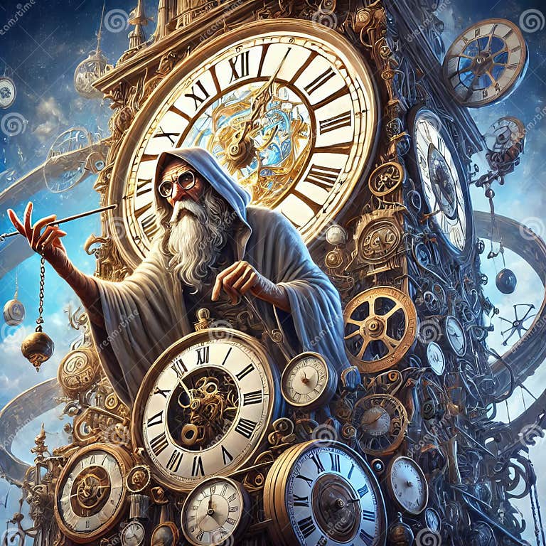 Timekeeper S Tower a Tower Filled with Clockwork Instruments and Stock Illustration ...