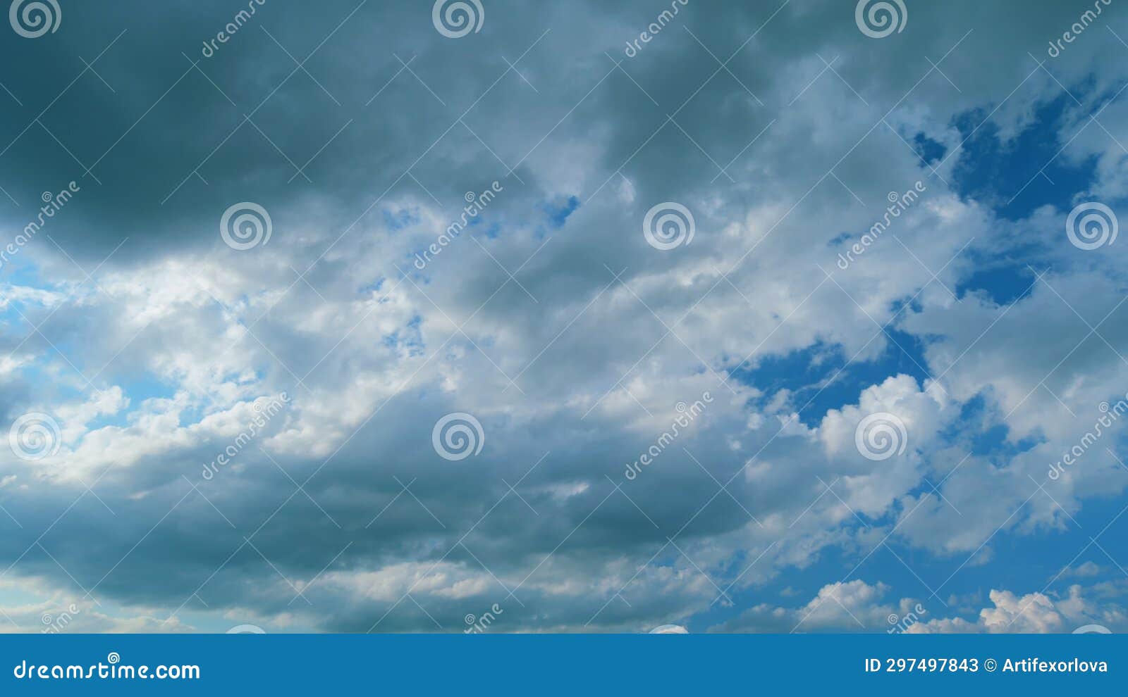 Azure Sky or Sky Blue Beautiful White Spring Clouds. Blue Sky ...