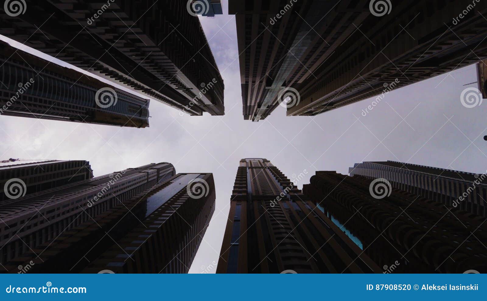 Timelapse of Clouds Float between the High-rise Buildings in Dubai, UAE ...