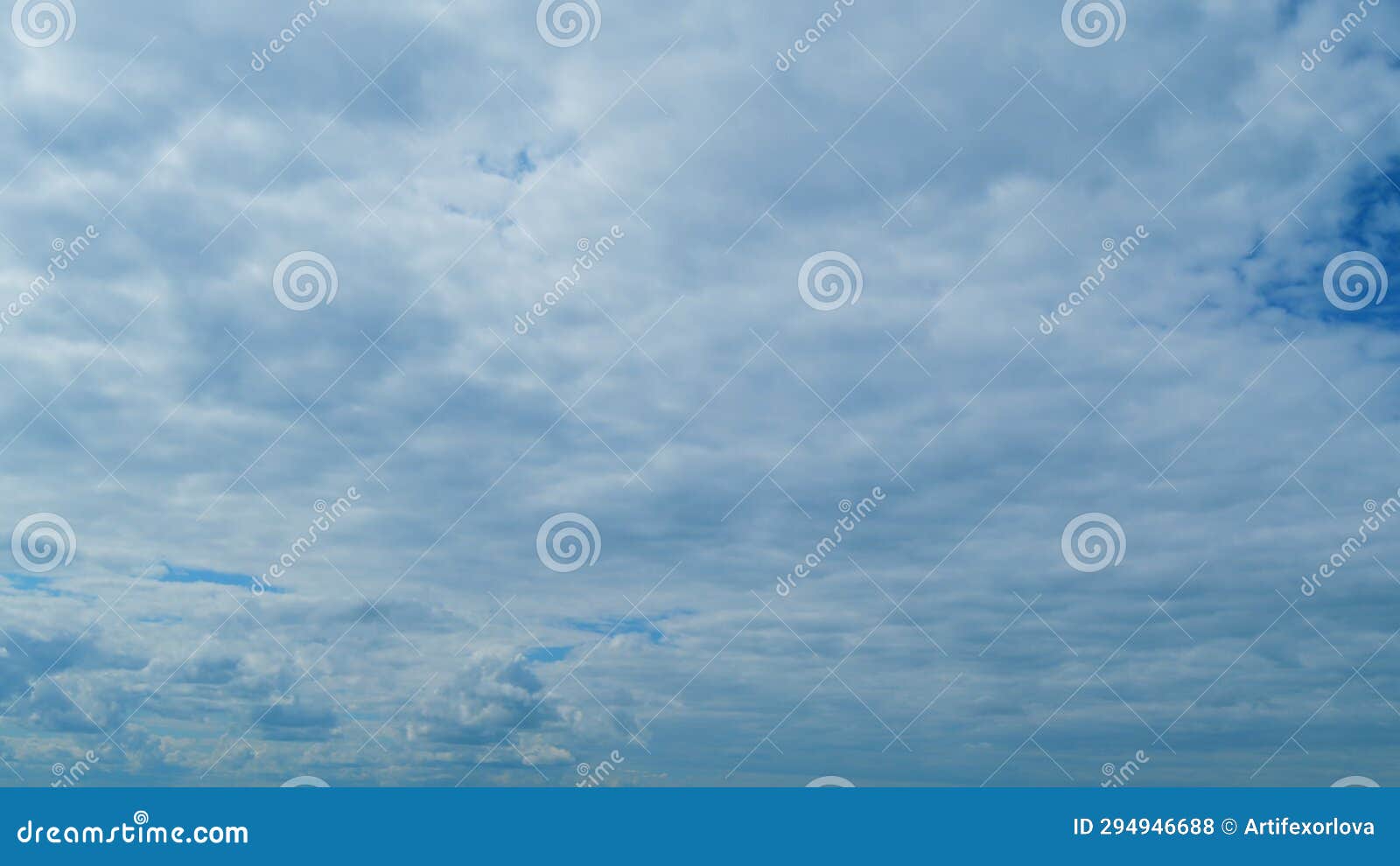 Cloudscape with Various Cloud Types on Background of Blue Sky. Semi ...