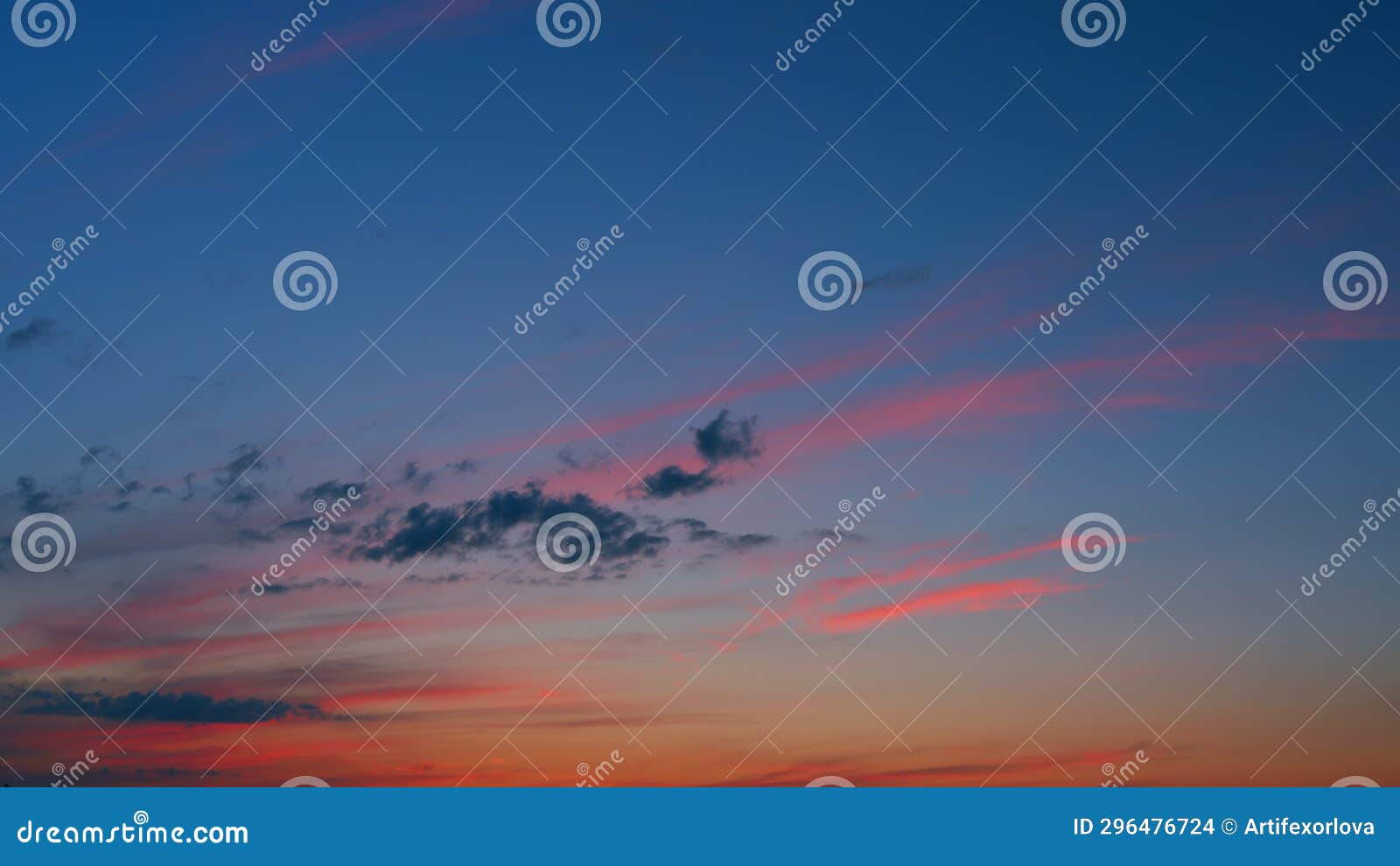 Dramatic Sunset Cloudy Sky Background. Sunset Sky in Evening. Gradient ...