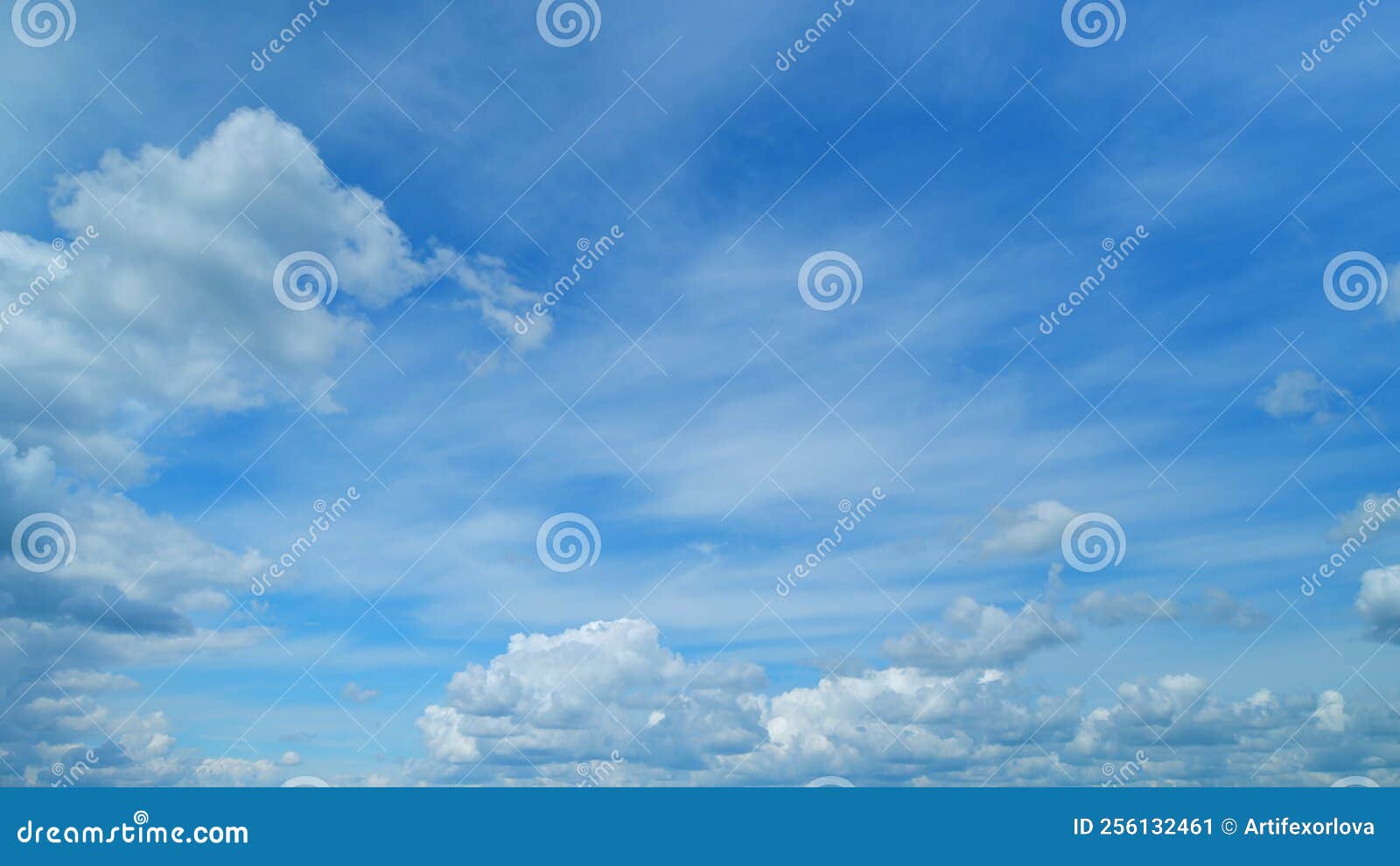 Formation Cloud Sky Scape. Various Layers of Clouds Move in Different ...