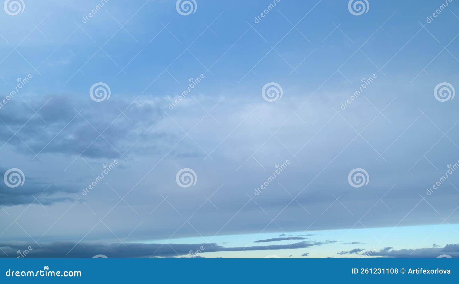 Formation Cloud Sky Scape. Various Layers of Clouds Move in Different ...