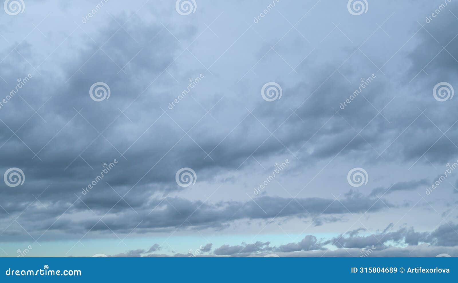 Formation Cloud Sky Scape. Various Layers of Clouds Move in Different ...