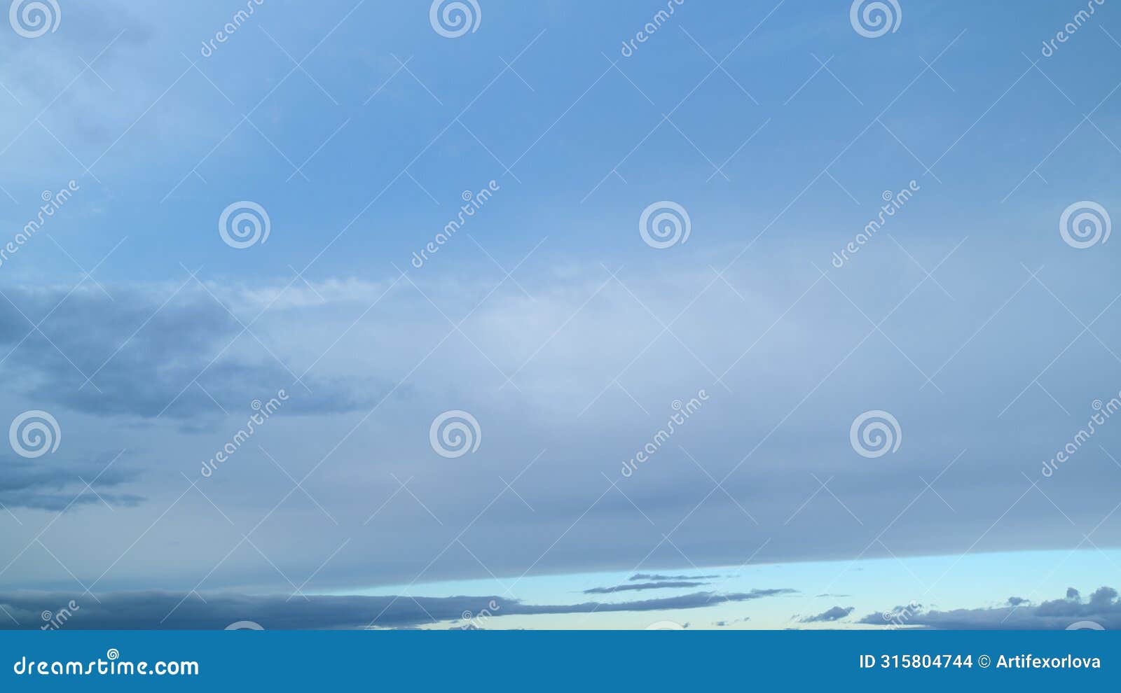 Formation Cloud Sky Scape. Various Layers of Clouds Move in Different ...