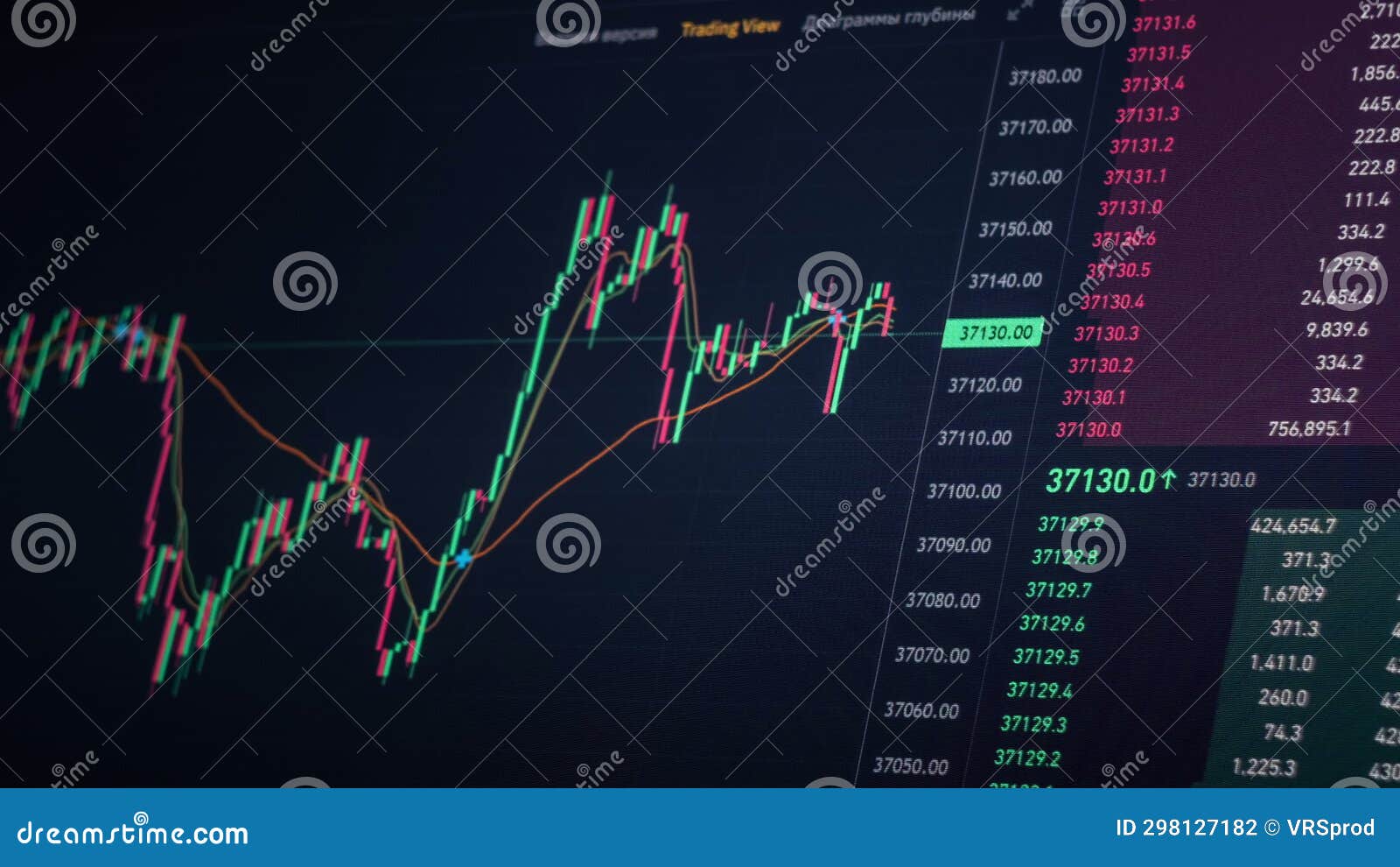 Timelapse Graph of Bitcoin Trading on the Crypto Exchange with Price ...