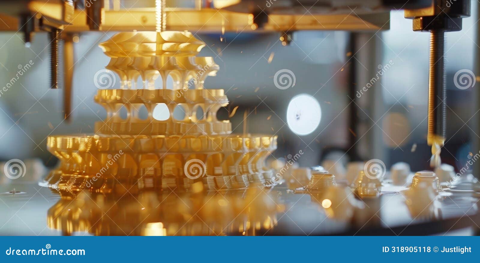 A Timelapse Image Capturing the Entire Process of the 3D Printer ...