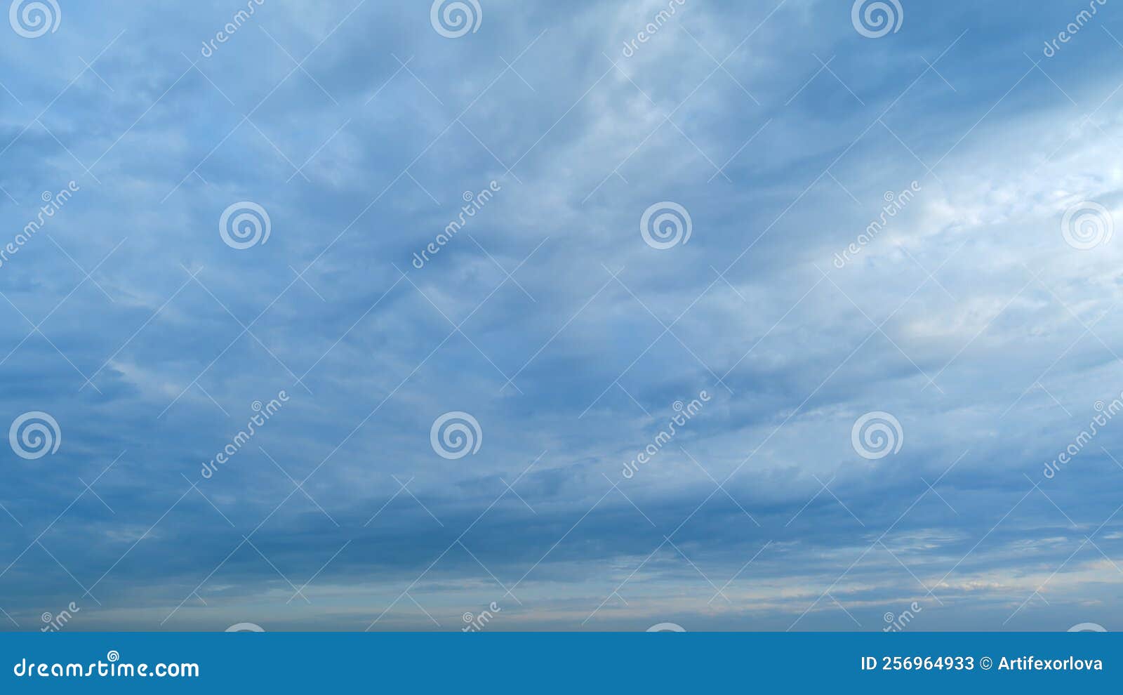 Light High Clouds Slide on Sky. Layer of Clouds in Blue Sky Moving ...
