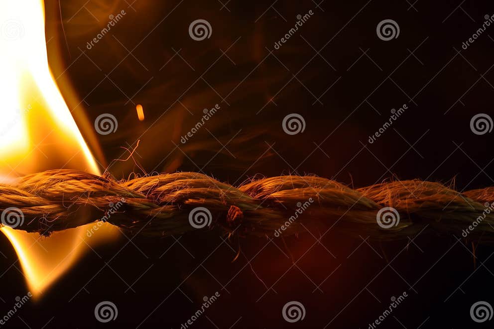 Timelapse Sequence of a Rope Fuse Burning Down Stock Image - Image of ...