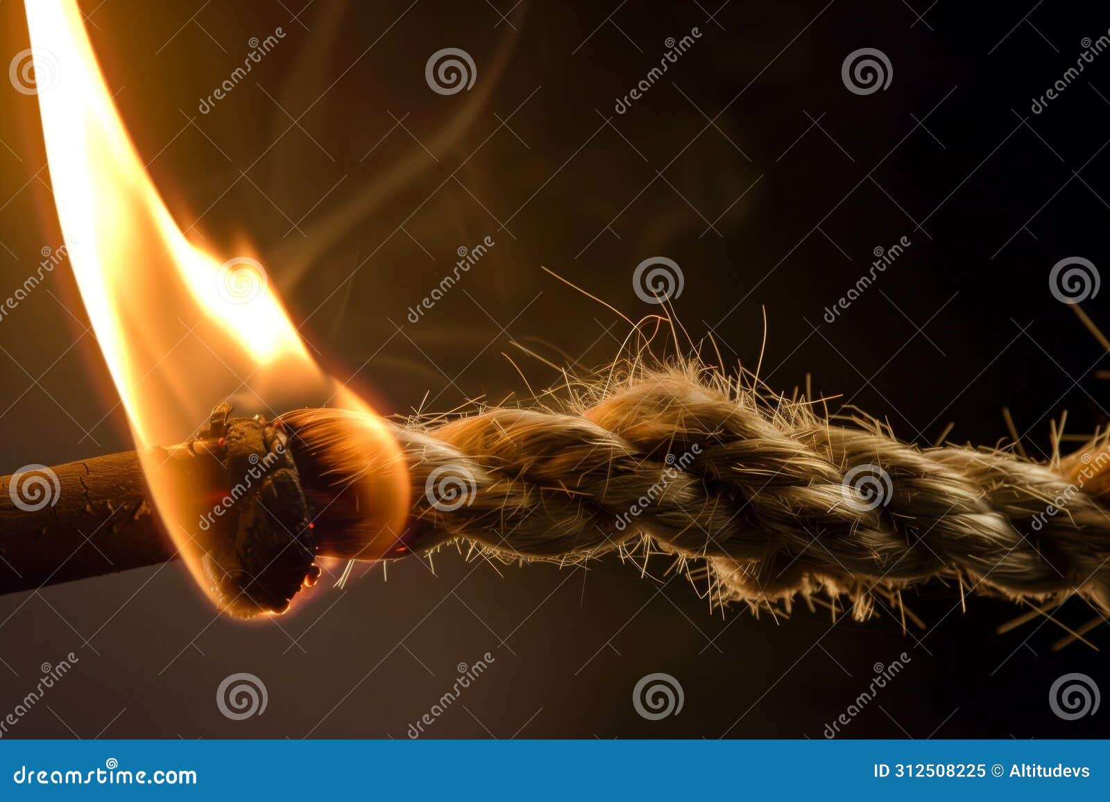 Timelapse Sequence of a Rope Fuse Burning Down Stock Image - Image of ...