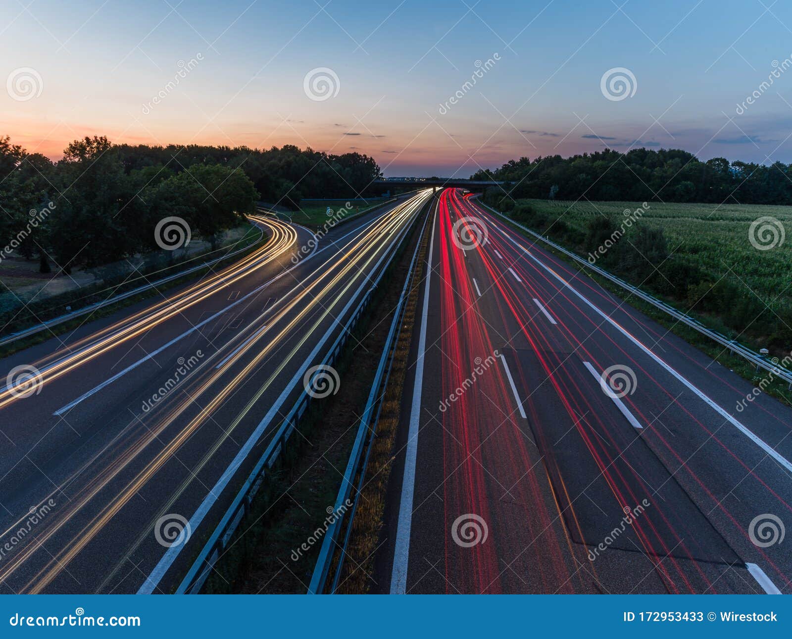 Timelapse Shot of Cars Driving on the Highway Stock Image - Image of ...