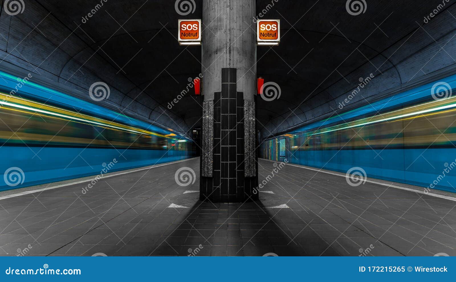 Timelapse Shot of an Empty Train Station Stock Image - Image of build ...