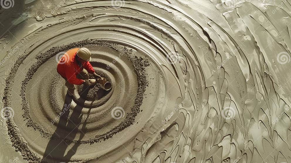 A Timelapse Shot of a Worker Creating a Beautiful Smooth Swirl Pattern ...
