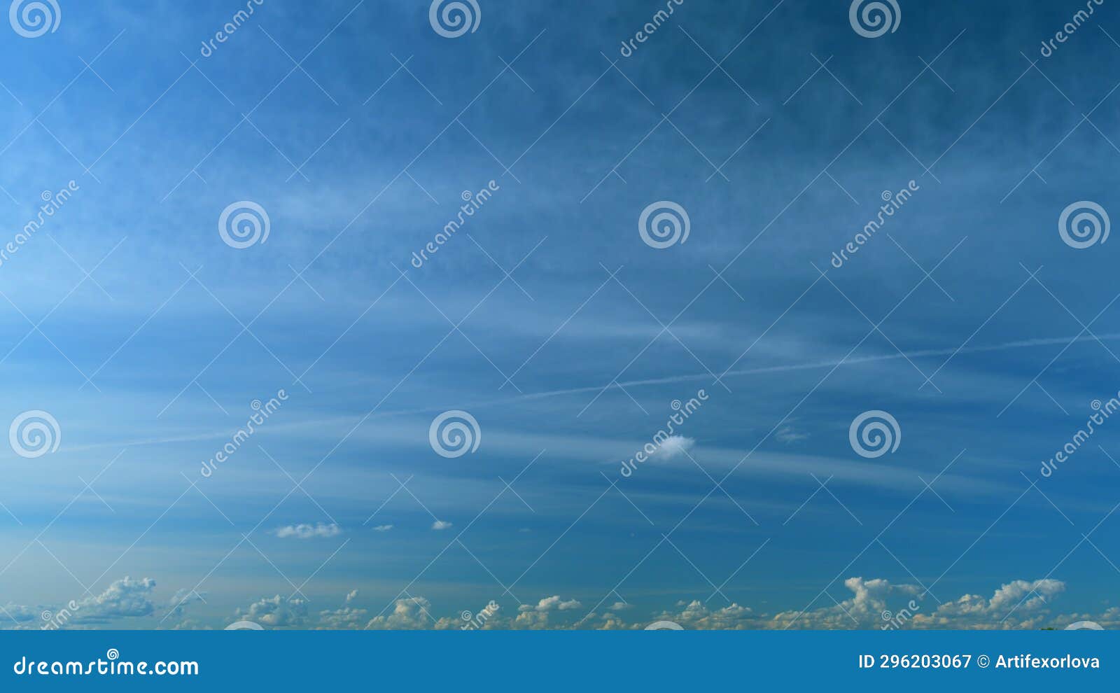 Sky with Several Layers of Clouds Moving in Different Directions. Sun ...