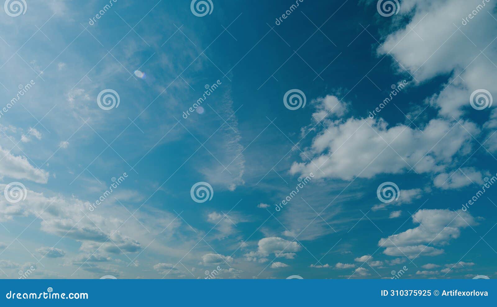 Sky with Several Layers of Clouds Moving in Different Directions. Sun ...