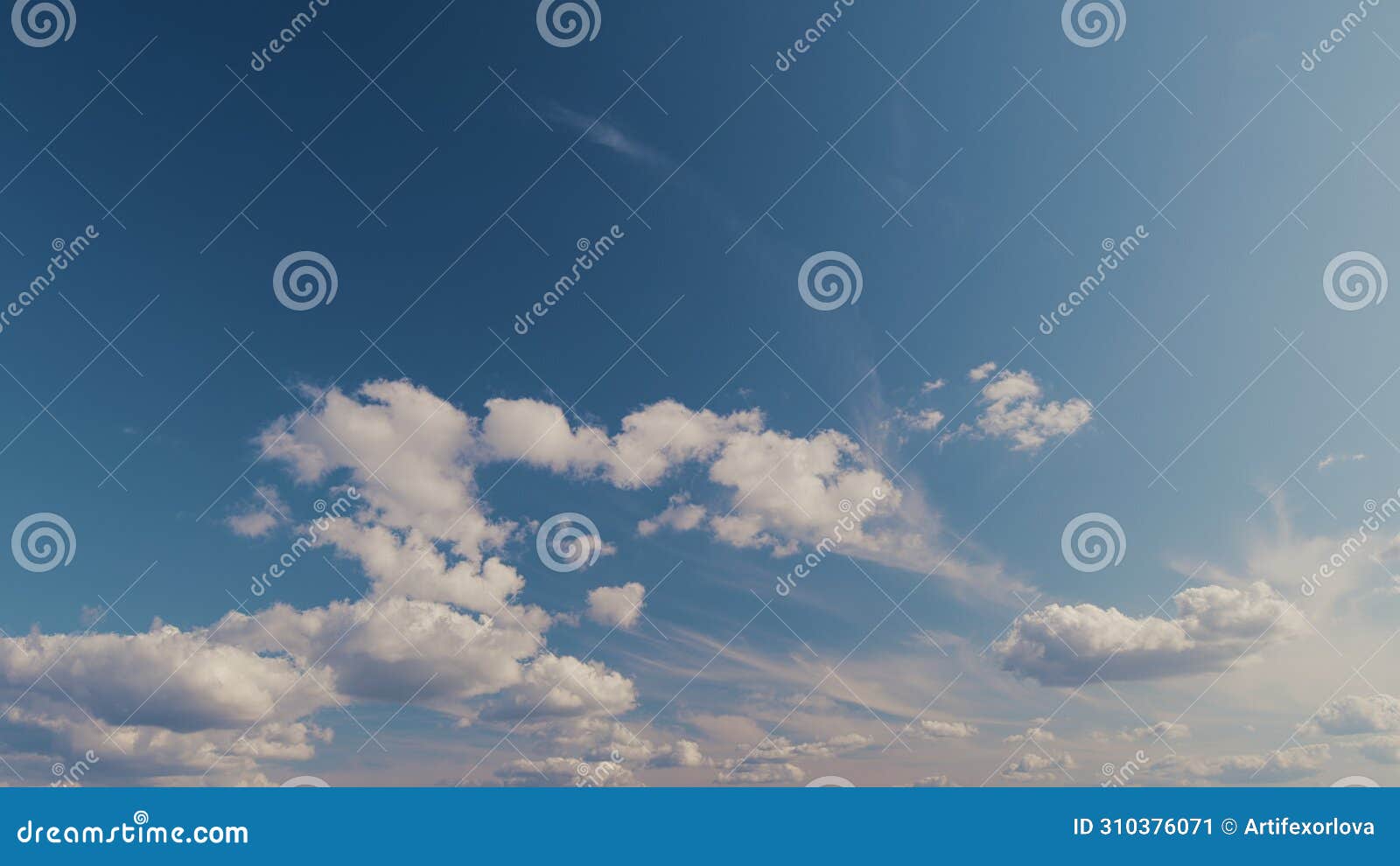 Sky with Several Layers of Clouds Moving in Different Directions. Sun ...