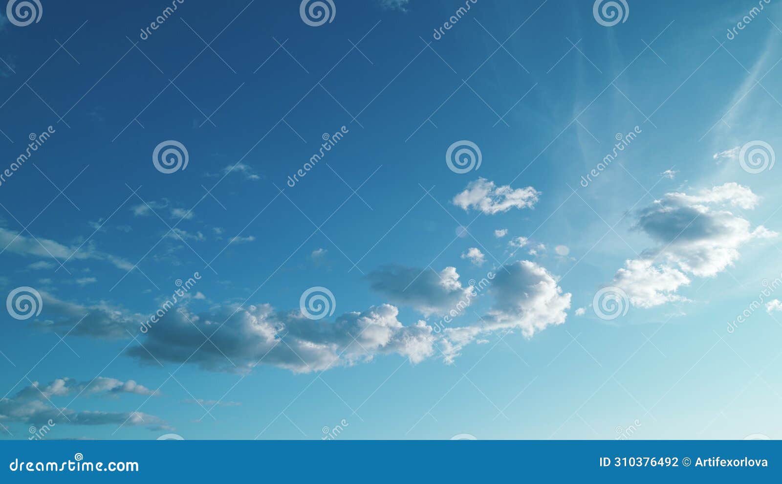 Sky with Several Layers of Clouds Moving in Different Directions. Sun ...