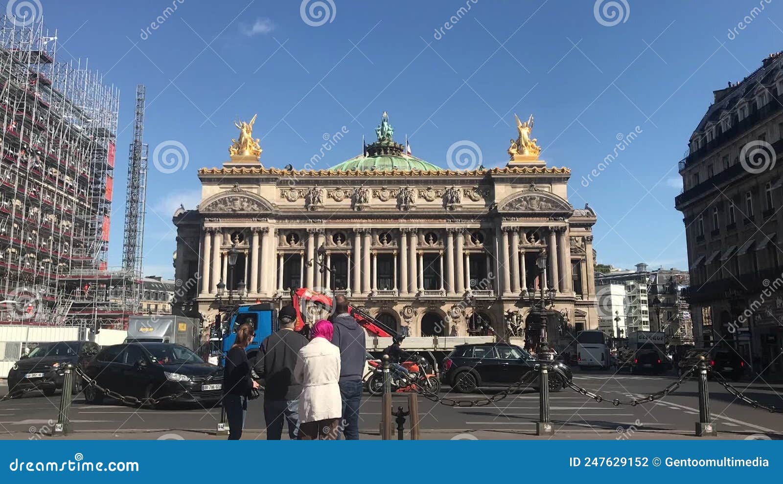 Timelapse of the Street in Front of the Opera House in Paris, France ...