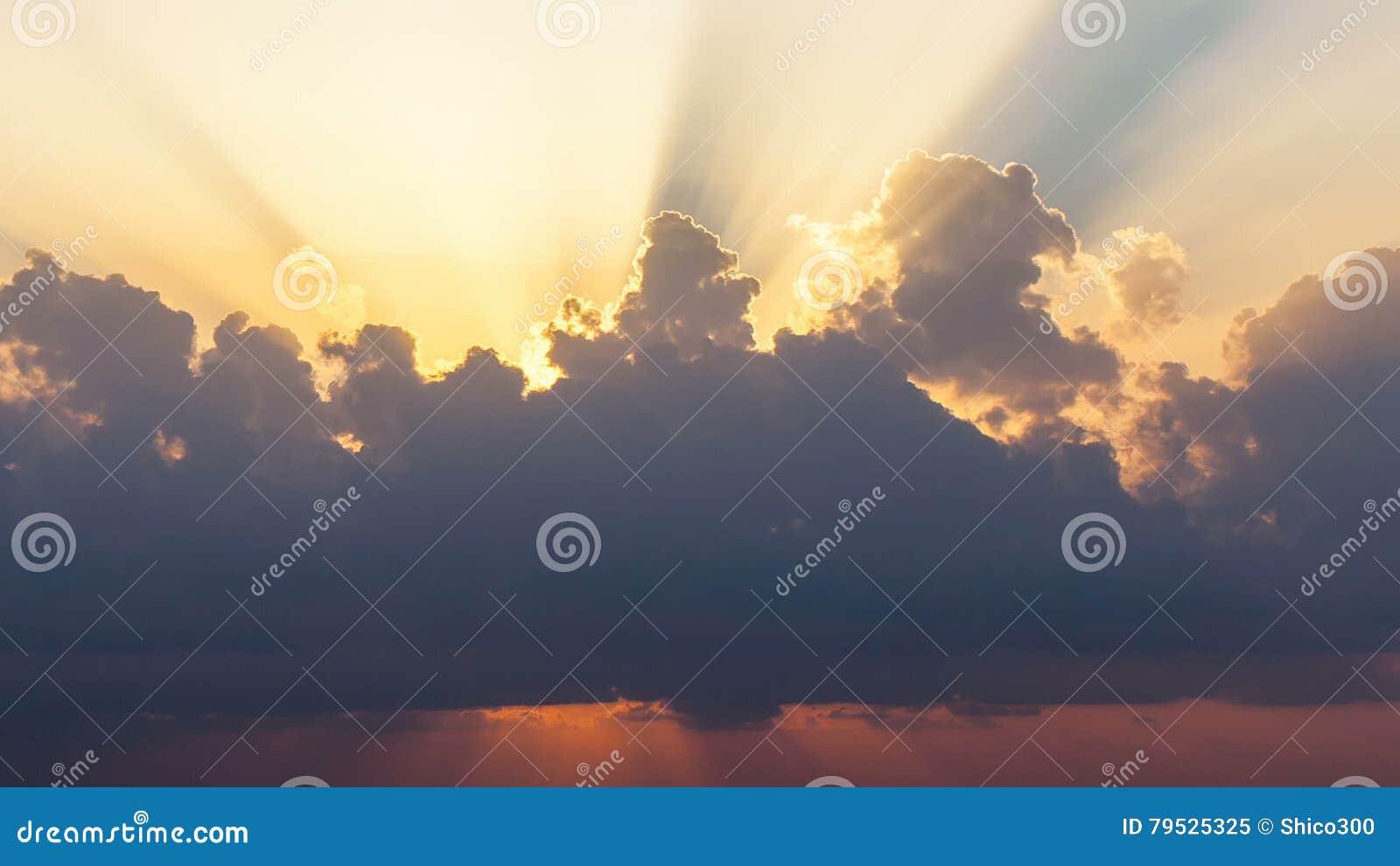 Timelapse of Sun Rays Emerging Though the Clouds at Sunrise Over Sea. Stock Video - Video of ...