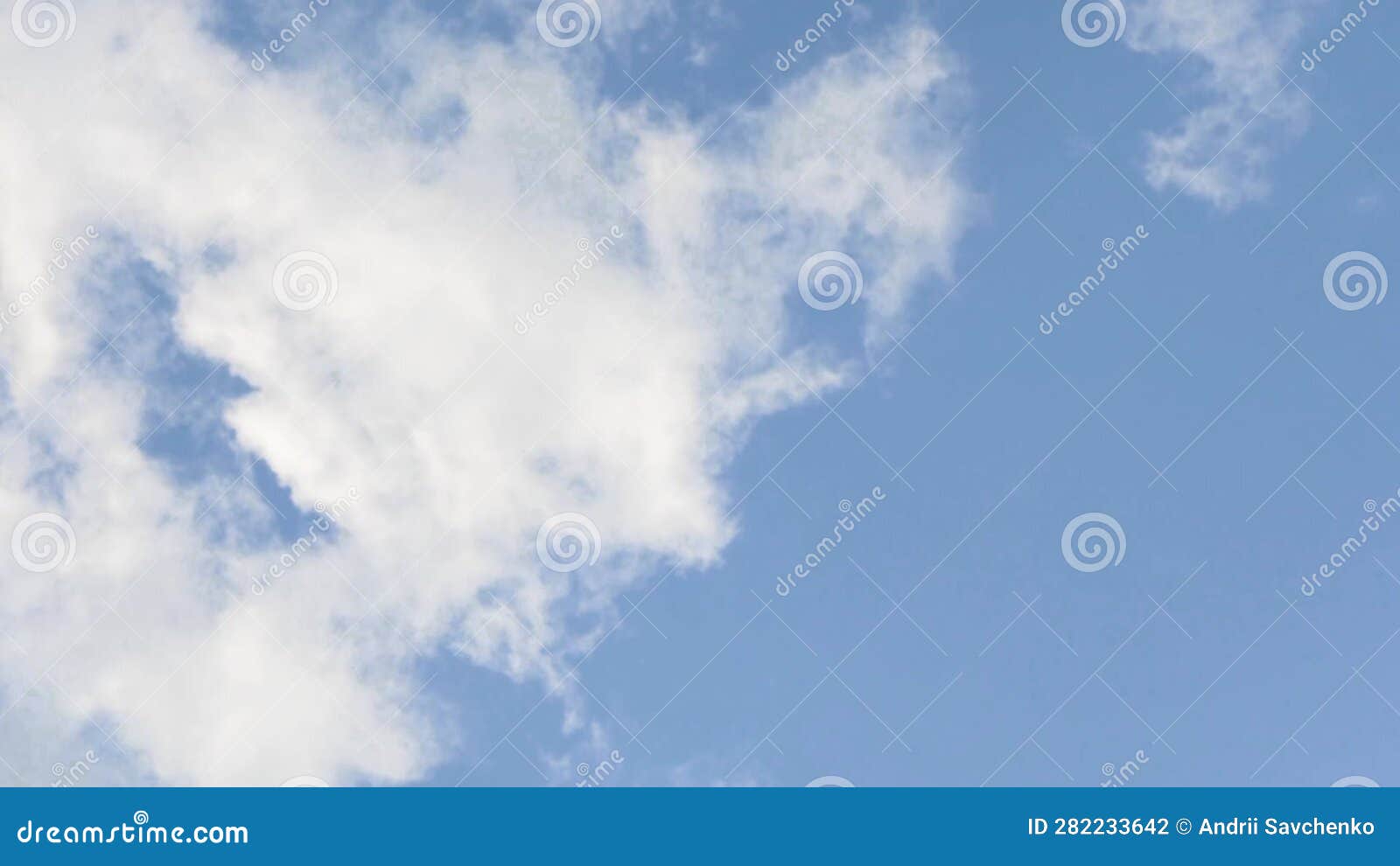 Timelapse of White Clouds Floating Across the Blue Sky. Clouds Float ...