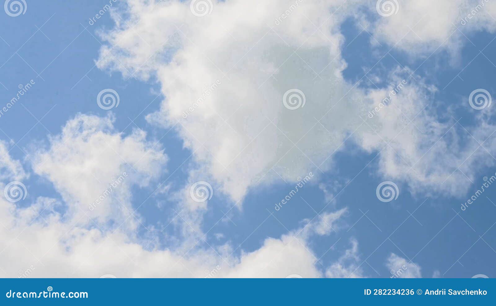 Timelapse of White Clouds Floating Across the Blue Sky. Clouds Float ...