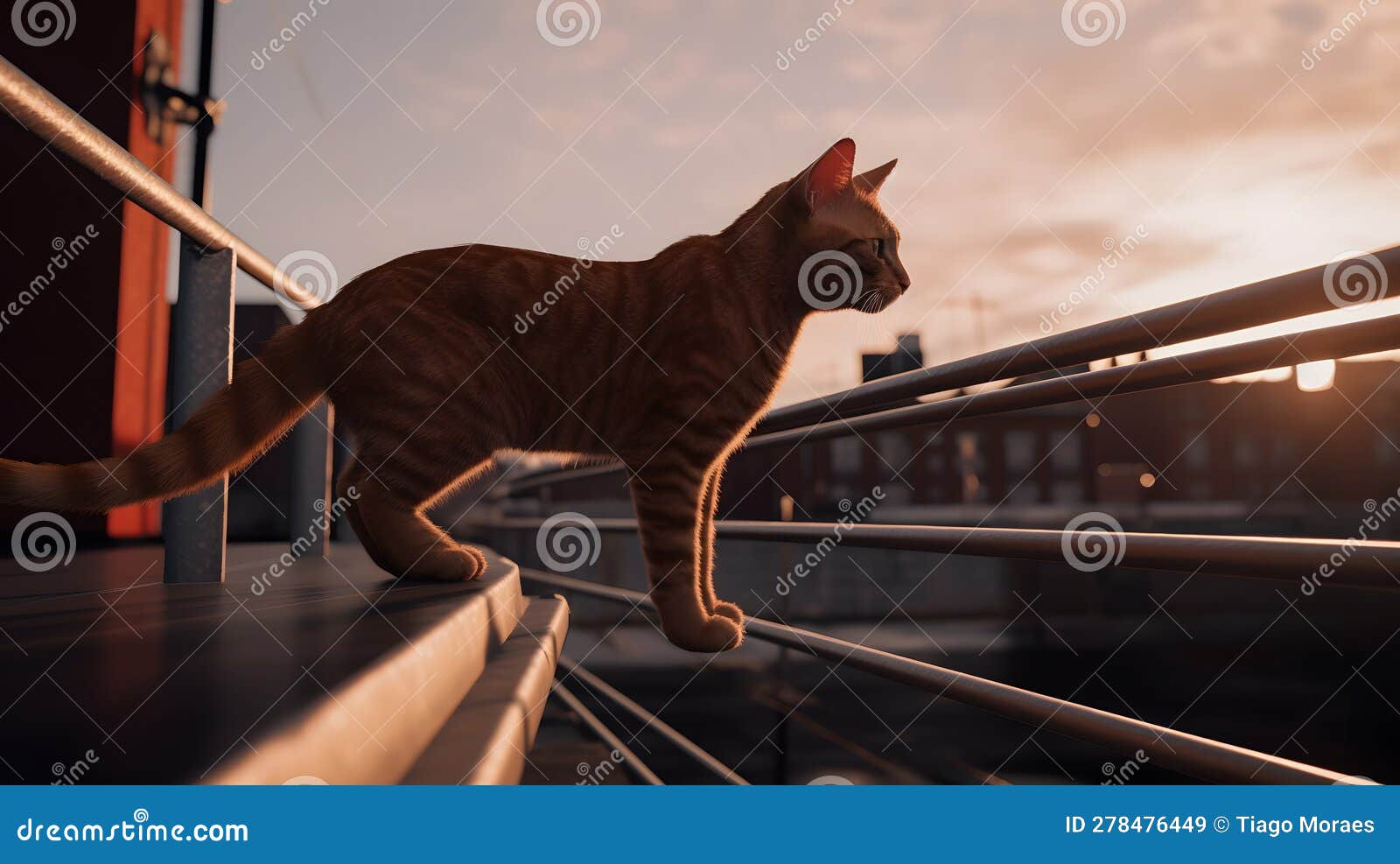 Timeless Beauty: an Exquisite Cat Captured at Golden Hour Stock ...