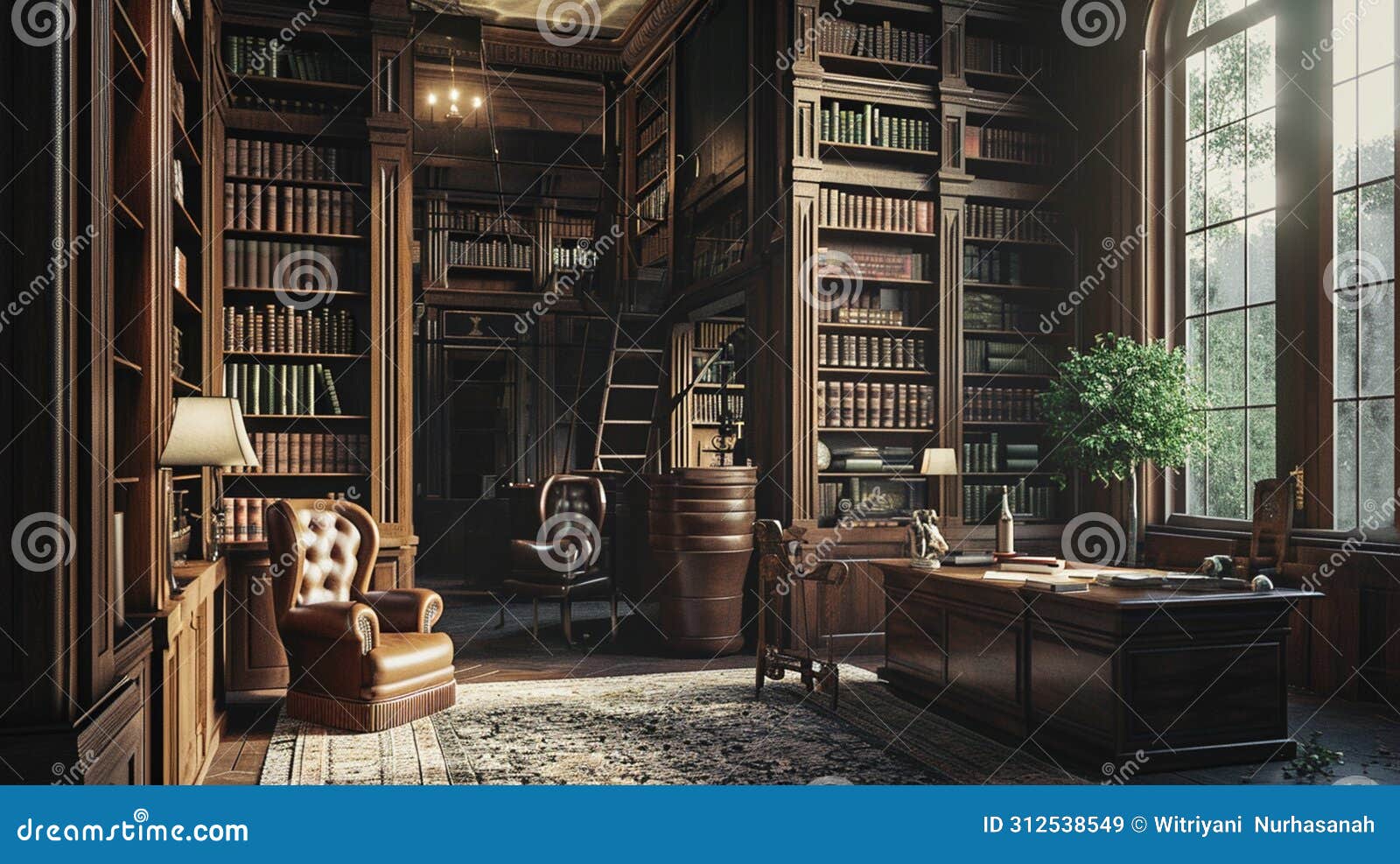 Timeless Book Shelves in Library. Generative Ai Stock Illustration ...