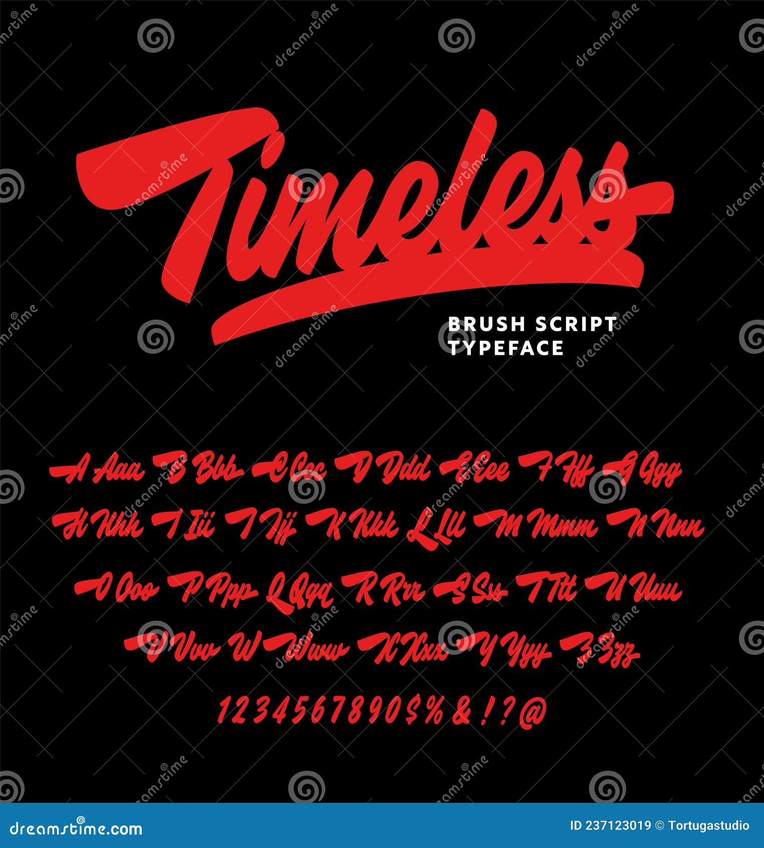 Timeless Brush Script Alphabet Stock Vector - Illustration of fashion ...