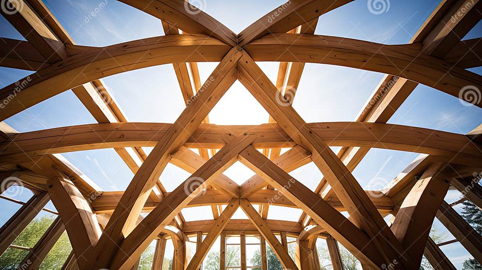 Timeless Carpentry Timber Frame Stock Illustration - Illustration of ...