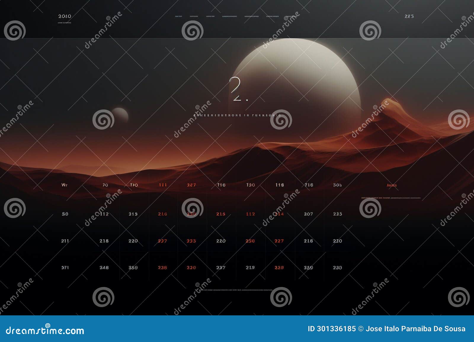 Timeless and Classic 2024 Calendar Layouts with Stock Illustration ...