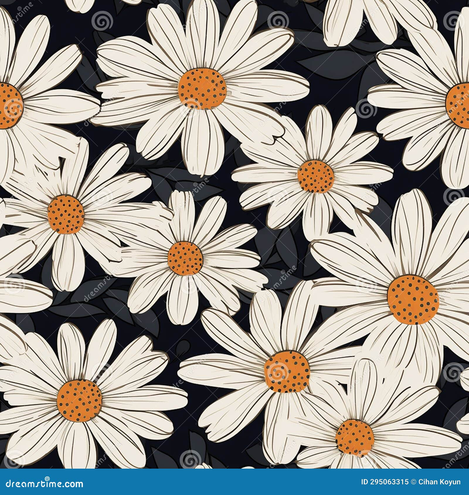 Timeless Daisy Beauty Unveiled Seamless Beauty Stock Illustration ...