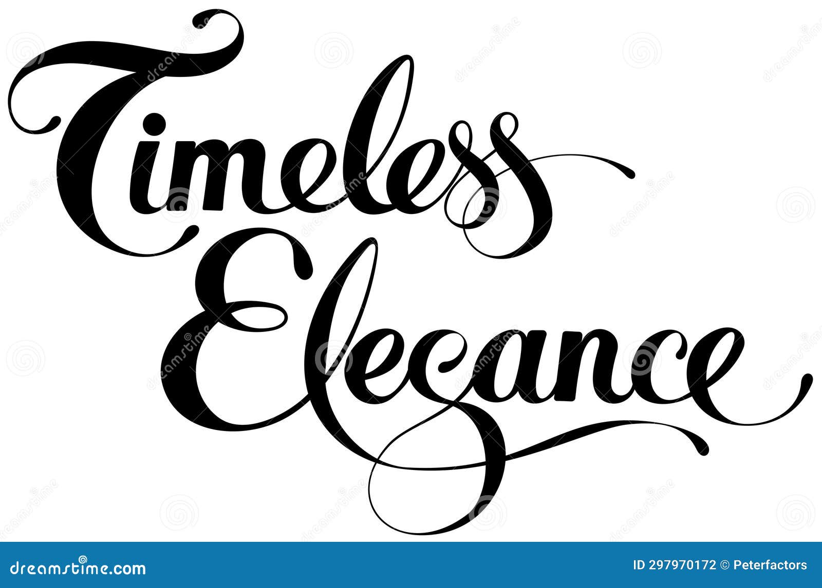 Timeless Elegance - Custom Calligraphy Text Stock Illustration ...