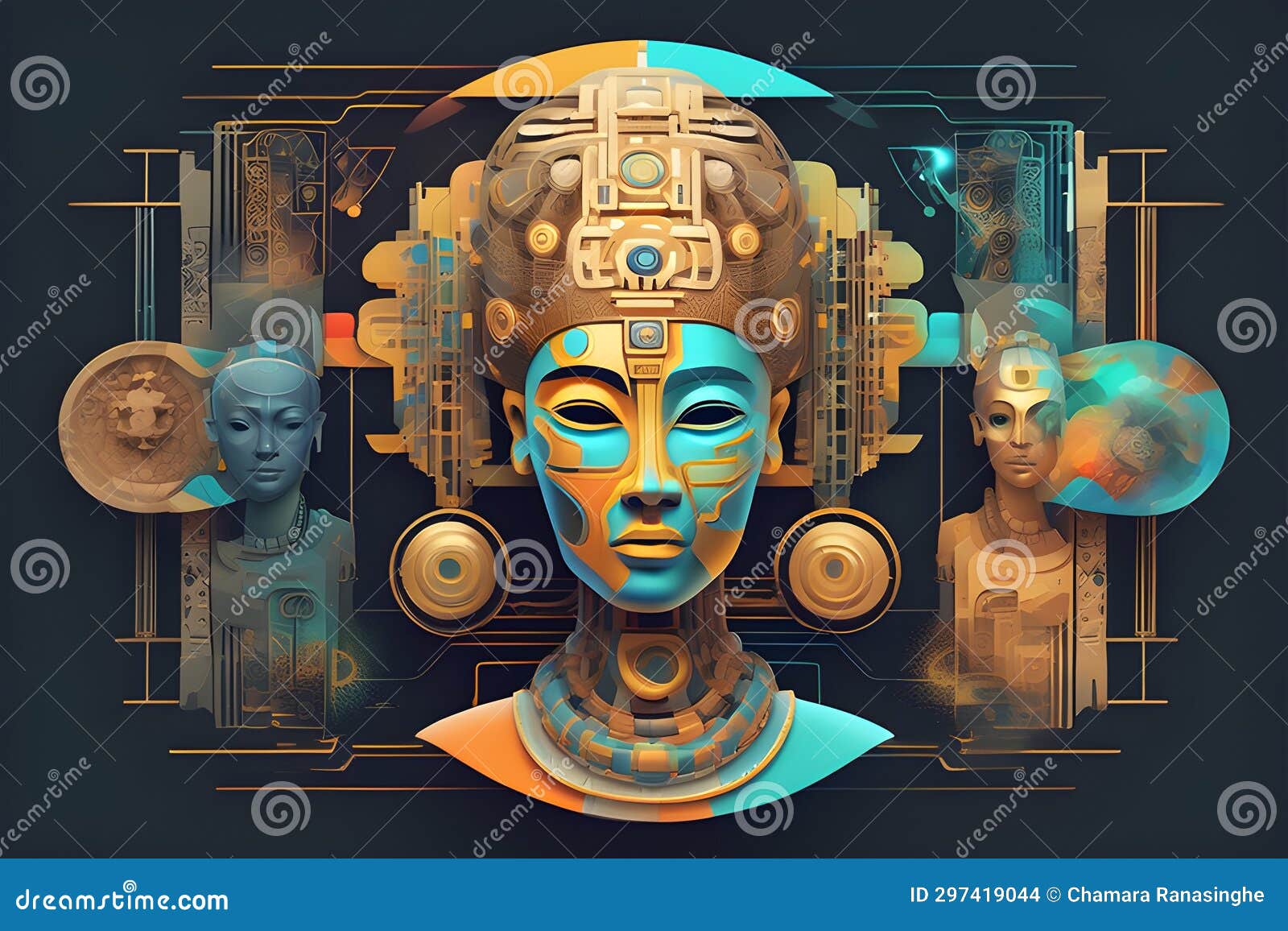 Timeless Fusion stock illustration. Illustration of cultural - 297419044