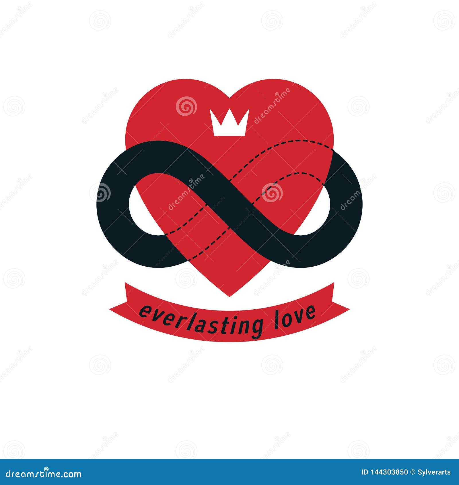 Timeless Love Concept, Vector Symbol Created with Infinity Loop Sign ...