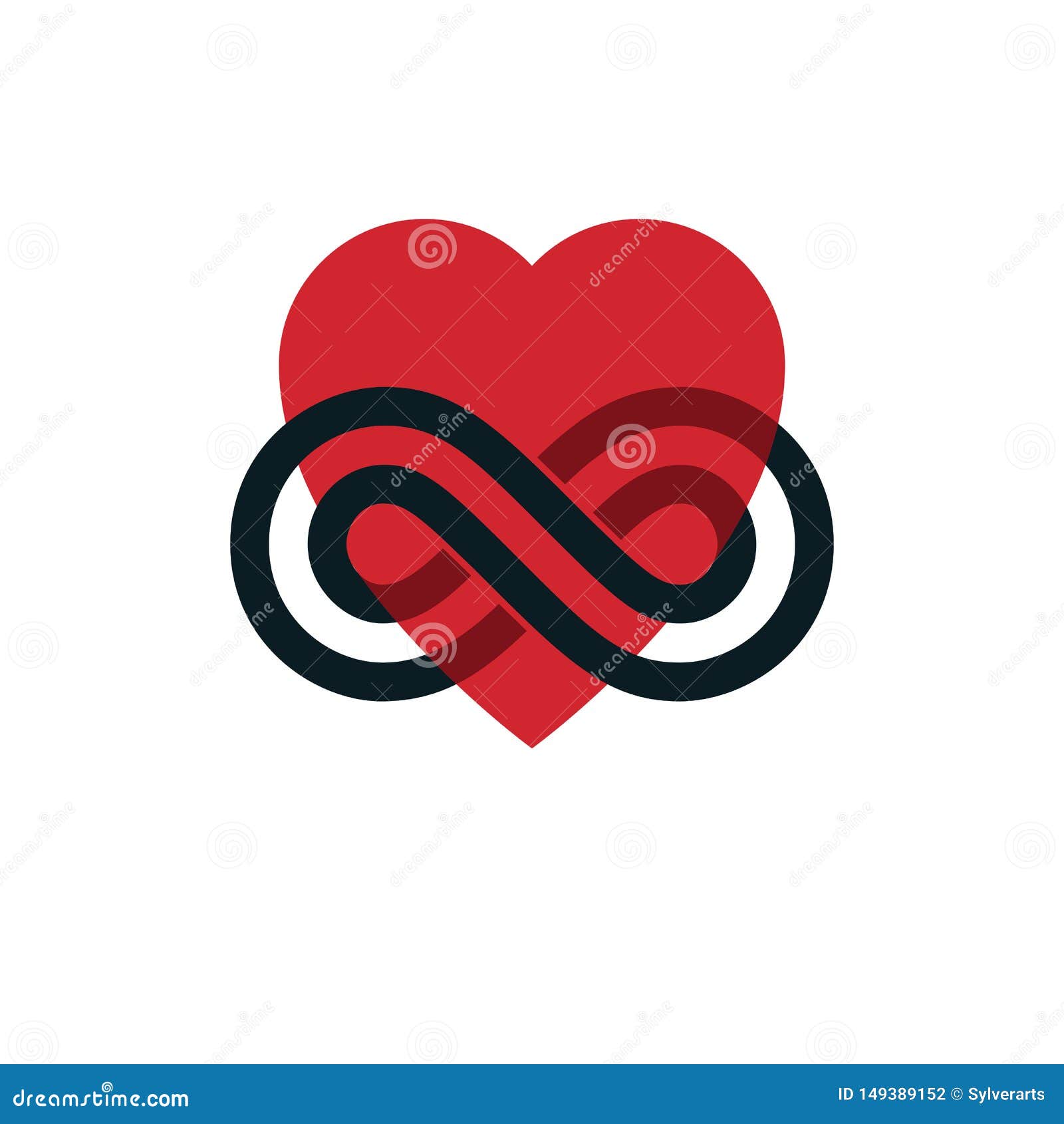 Timeless Love Concept, Vector Symbol Created with Infinity Loop Sign ...