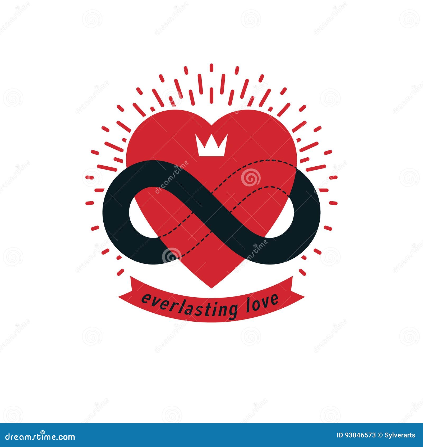 Timeless Love Concept, Vector Symbol Created with Infinity Loop Stock ...