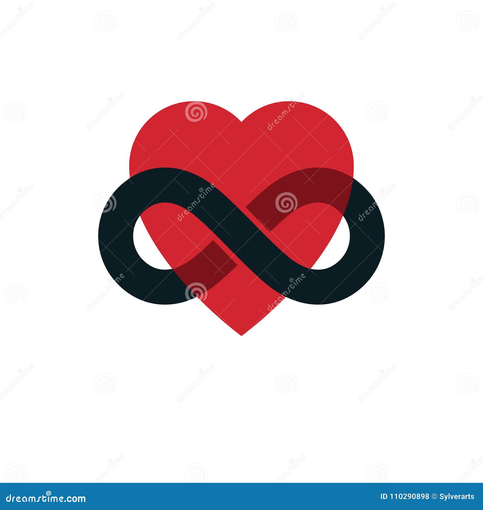 Timeless Love Concept, Vector Symbol Created with Infinity Loop Stock ...
