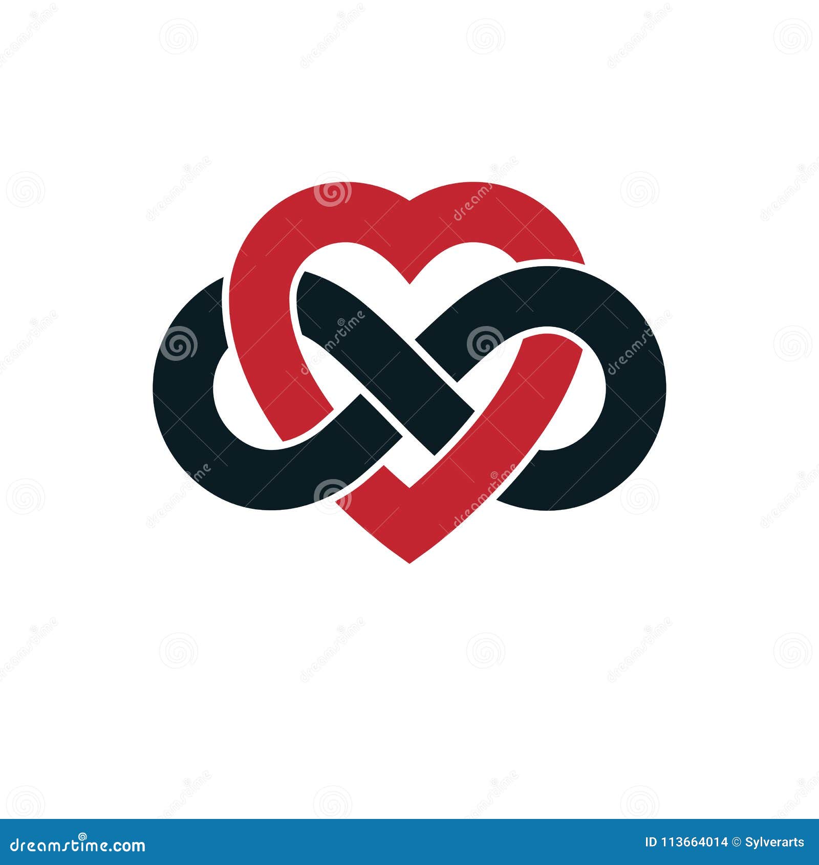 Timeless Love Concept, Vector Symbol Created with Infinity Loop Stock ...