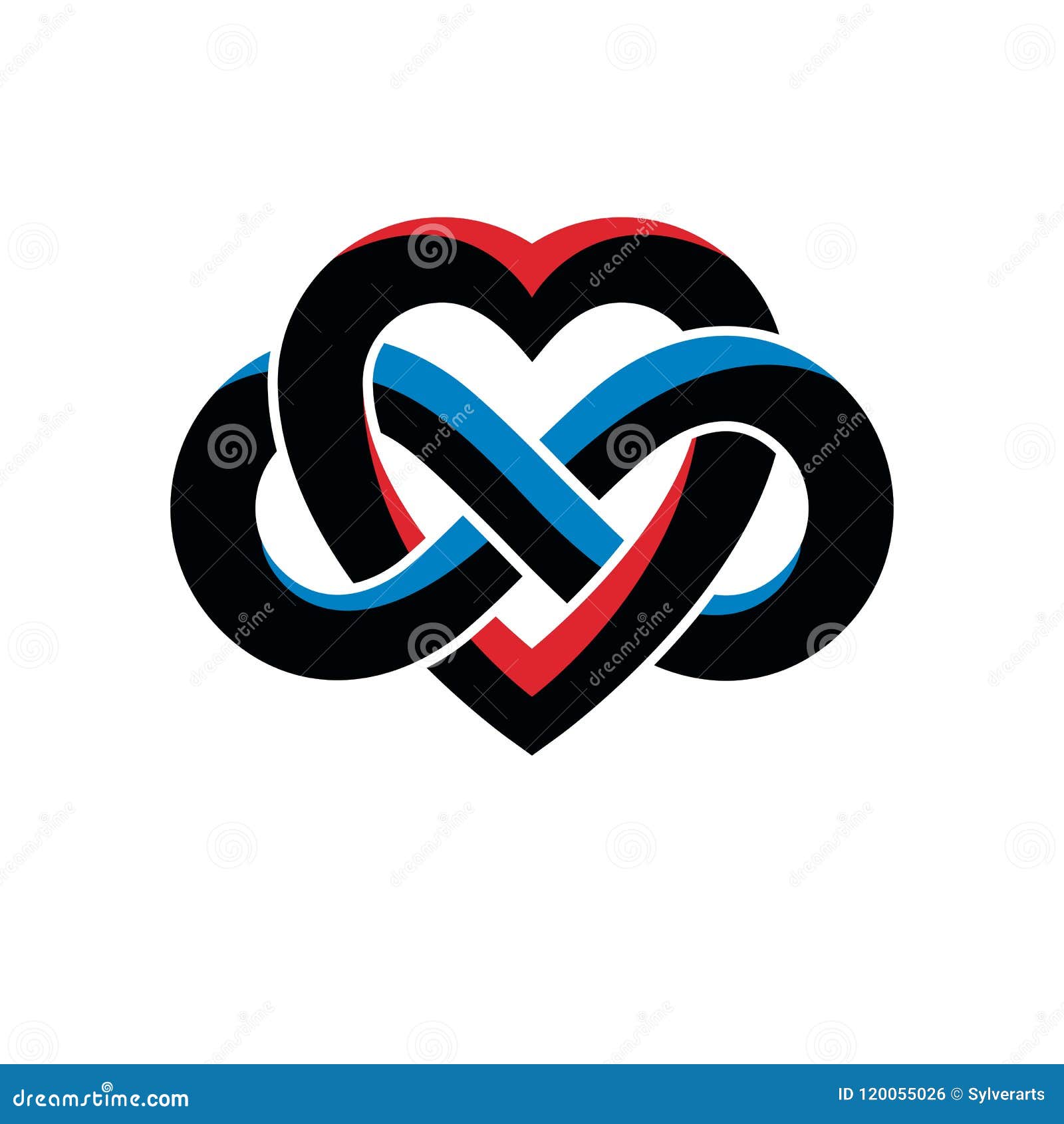 Timeless Love Concept, Vector Symbol Created with Infinity Loop Stock ...