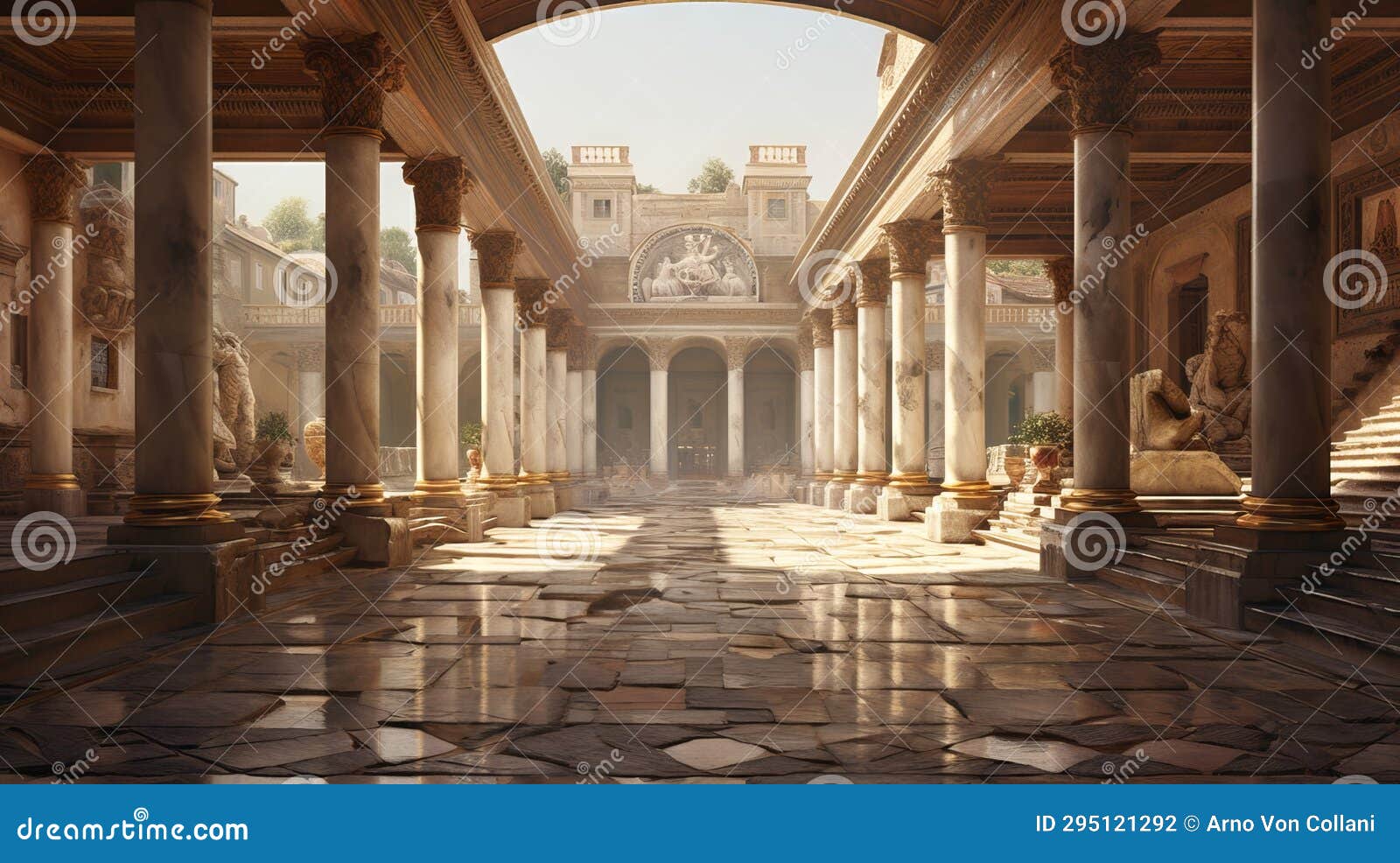 Timeless Opulence: Exploring an Empty Roman Domus in Ancient Rome Stock ...