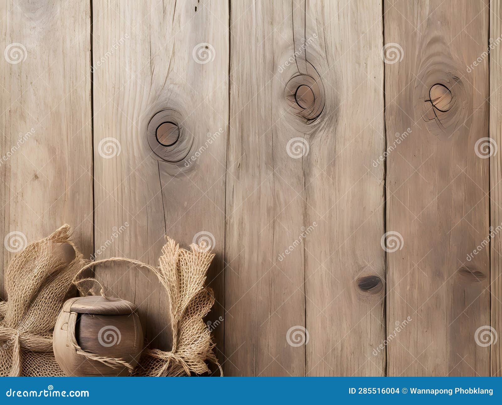 Wooden Background with Rustic Decorative Elements Illustration Product ...