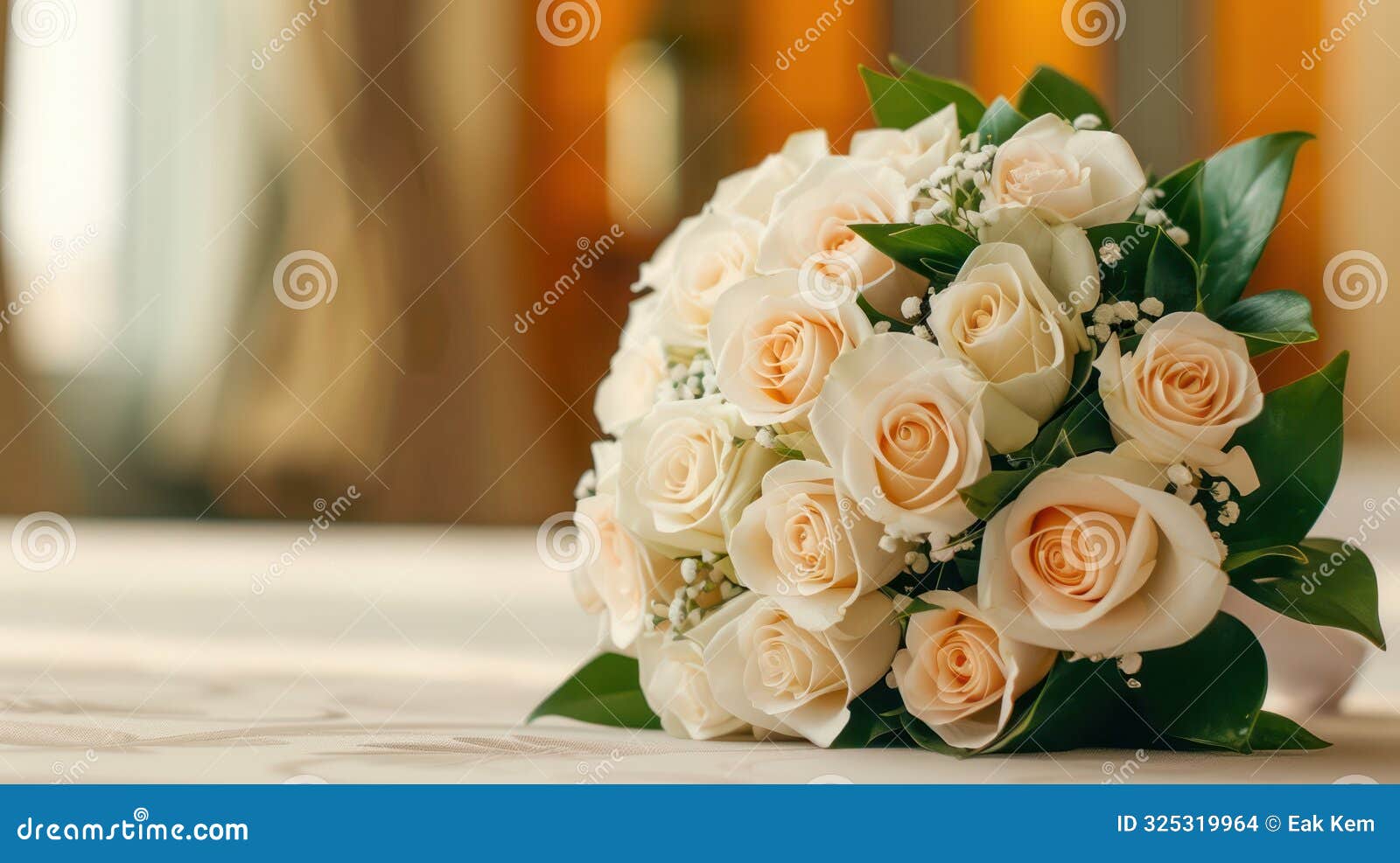 Elegant Wedding Bouquet with White Roses and Greenery a Symbol of Love and Commitment in a ...